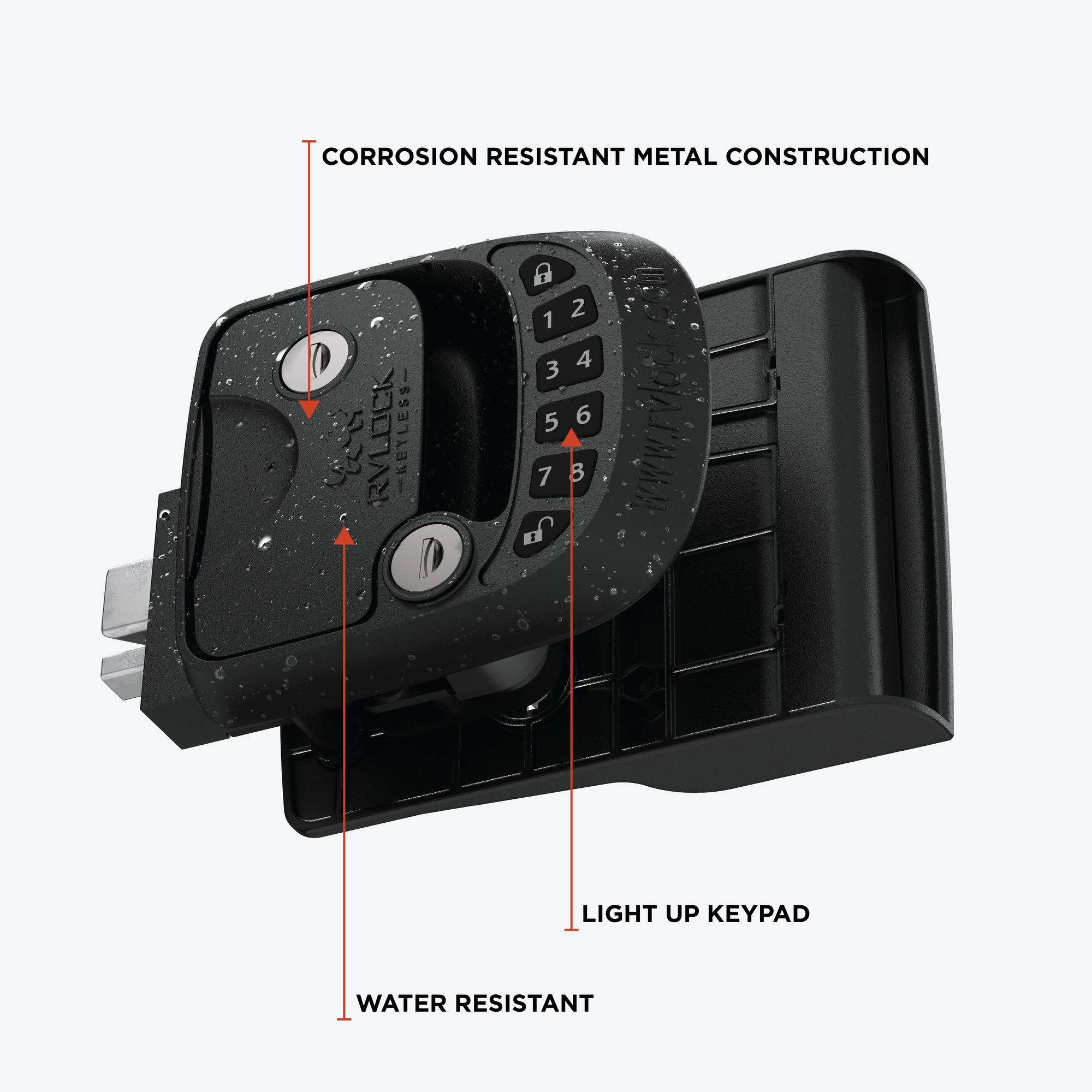 RVLock Compact Keyless Travel Trailer and Fifth Wheel Handle